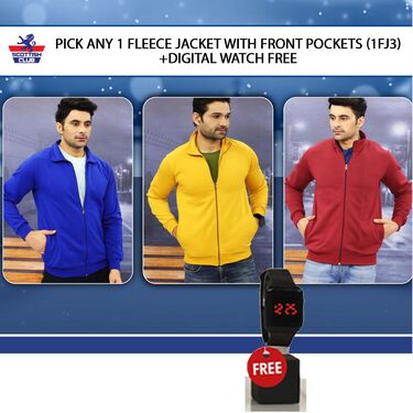 Pick Any 1 Fleece Jacket for Men with Digital Watch Free – Quicketail